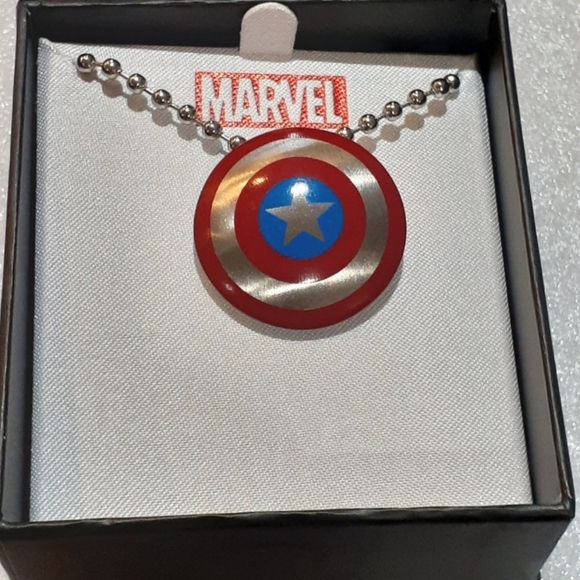 Marvel | Accessories | Marvel Captain America Shield Necklace New ...
